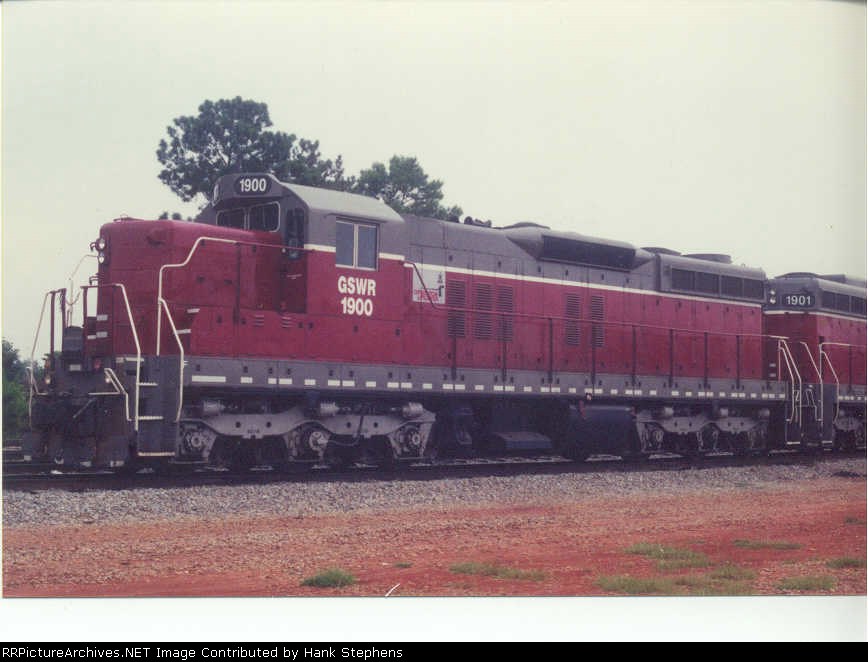 GSWR 1900 sits ready to haul rock to Bainbridge GA in late 1990s. This was a former DMIR unit